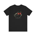 Black Cat Red Eyes Shirt Cute Chubby Kitty Art Graphic Illustration ...