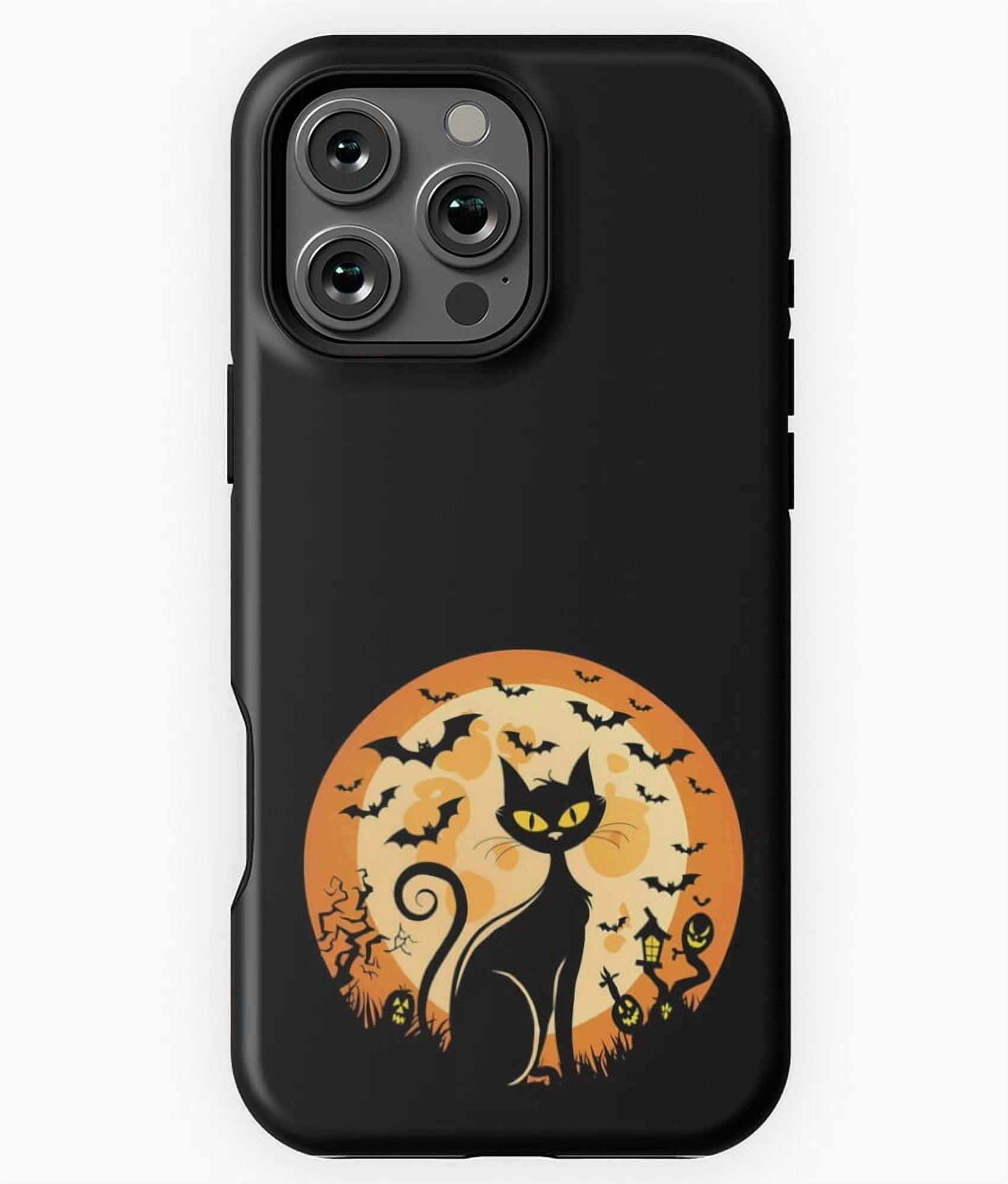 Black Cat Scene Halloween M14924 Phone case for iPhone 11 to 16 Pro Max ...