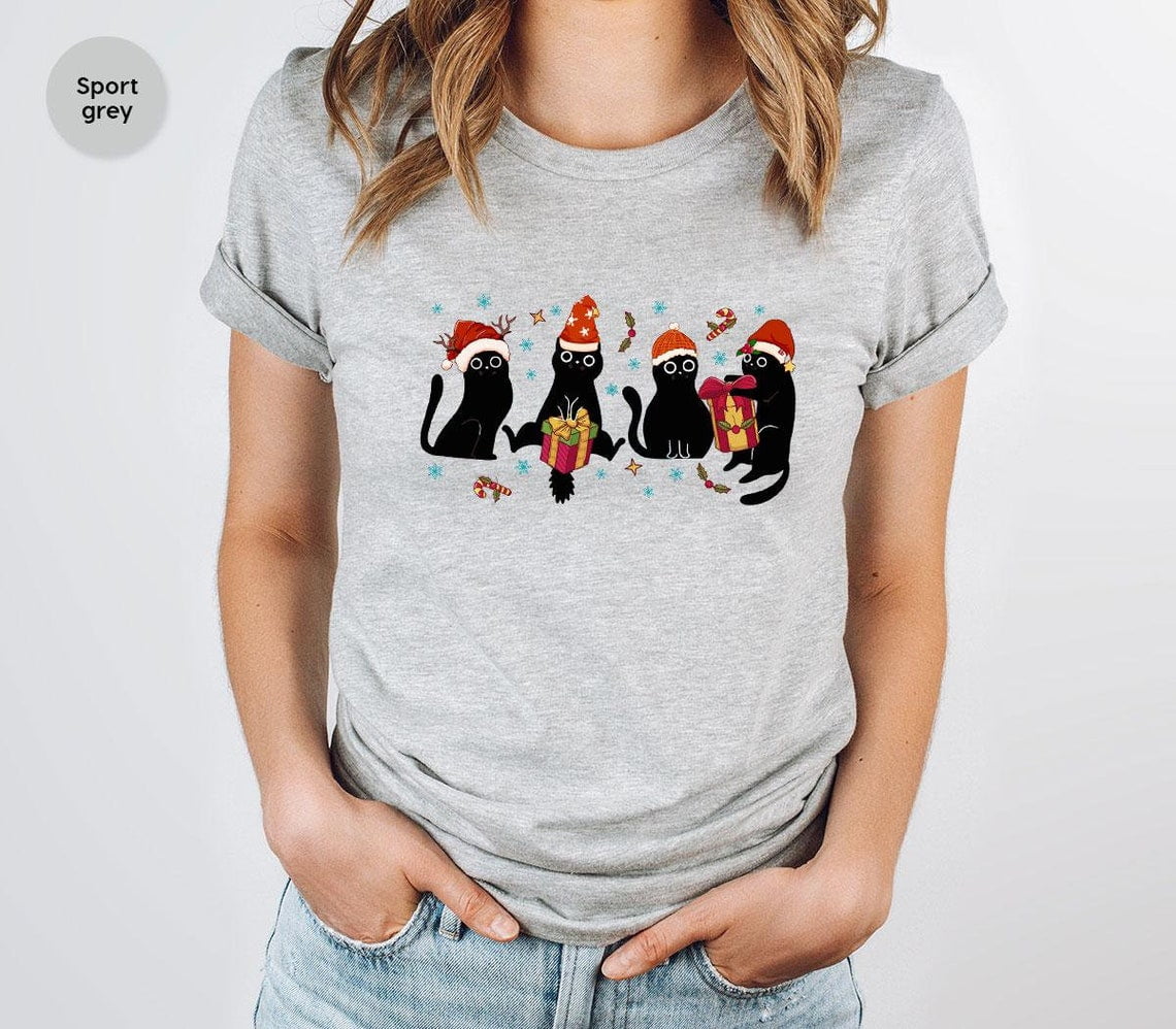 Black Cat Shirt, Black Cat T-Shirt, Kitten Shirts, Cat Lover Gift, Cat ...
