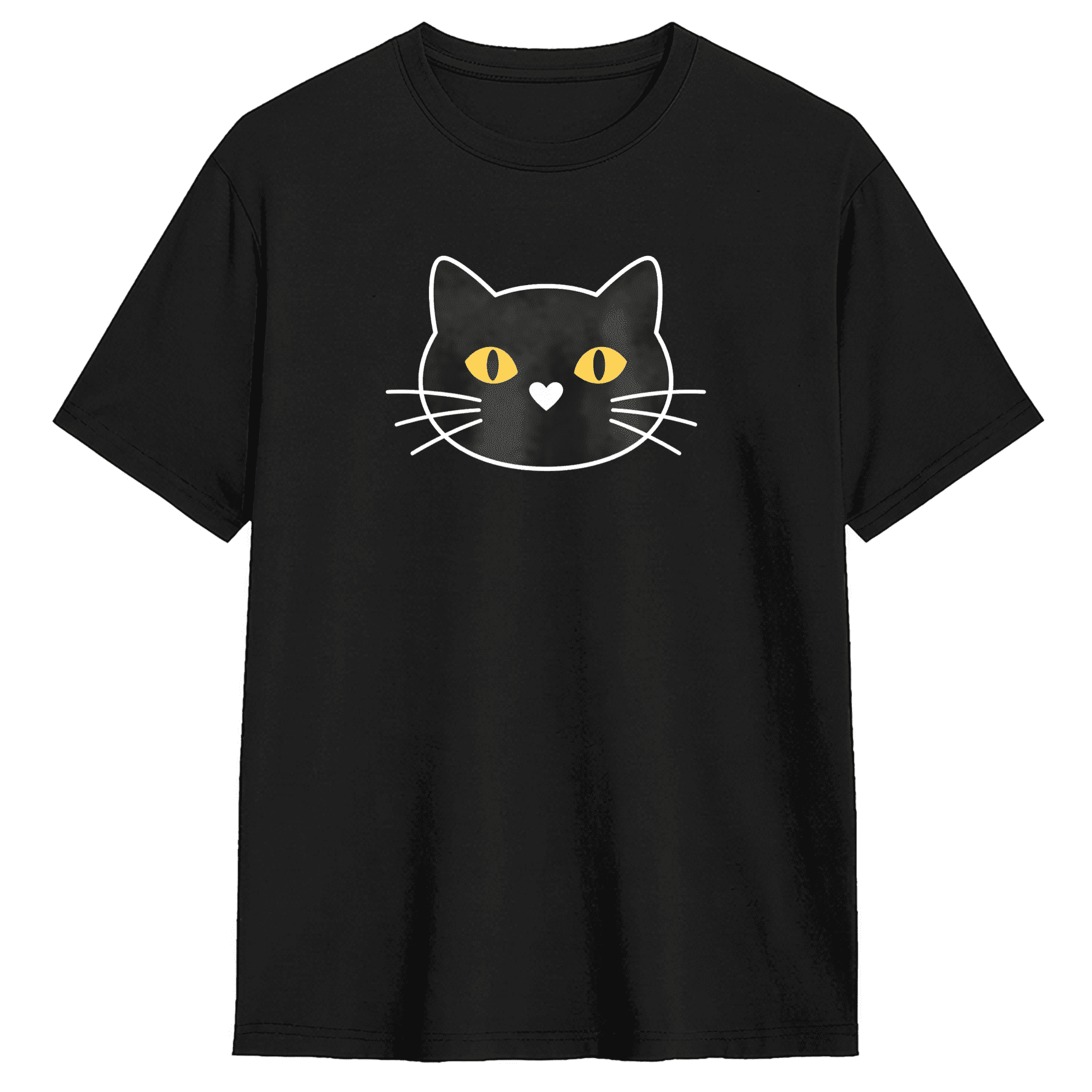 Black Cat Silhouette Cool Graphic Tee for Men and Women, Fun Cat Lover ...