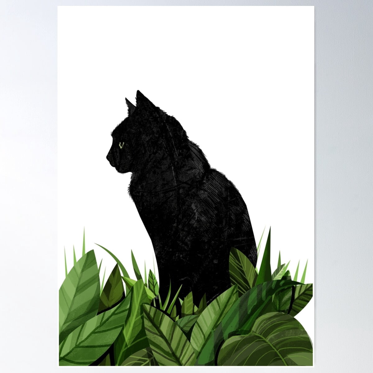 Black Cat Simple Poster Wall Art Modern Wall Decor Wall Art Home Decor ...