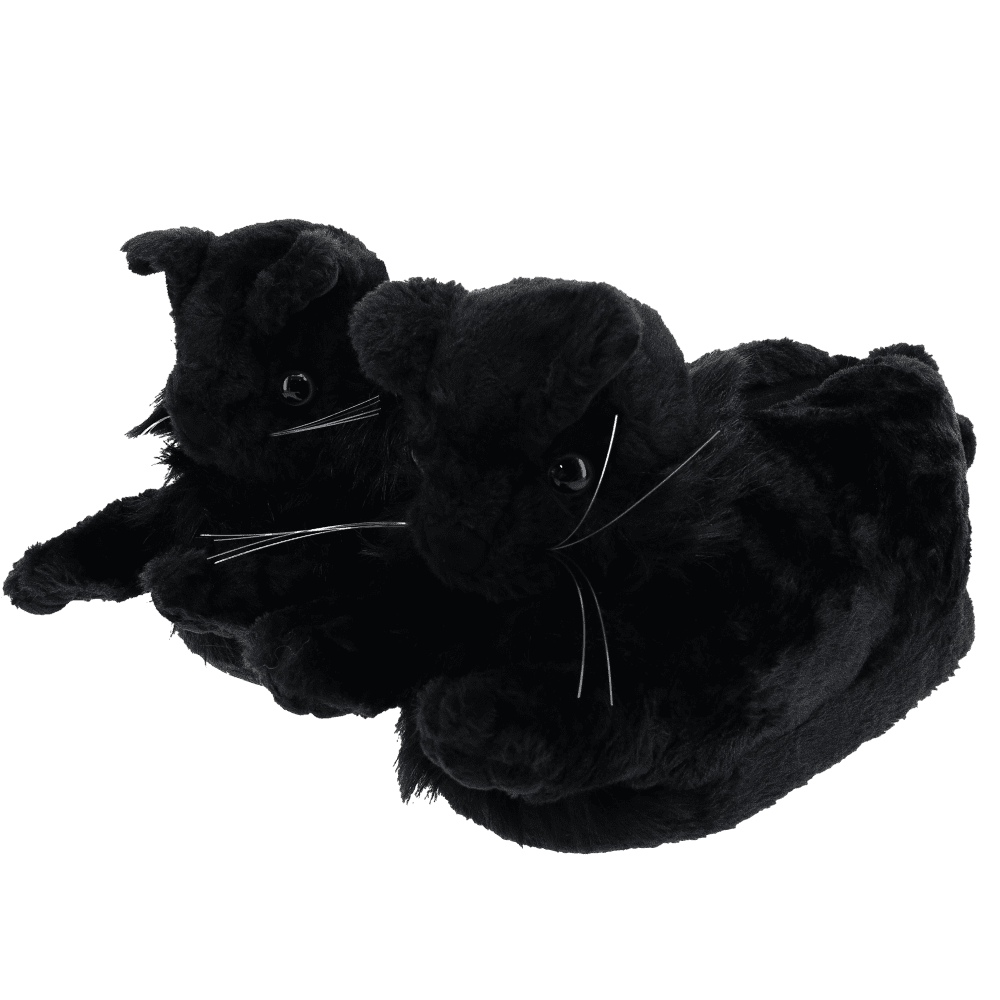 Black Cat Slippers - Large - Walmart.com