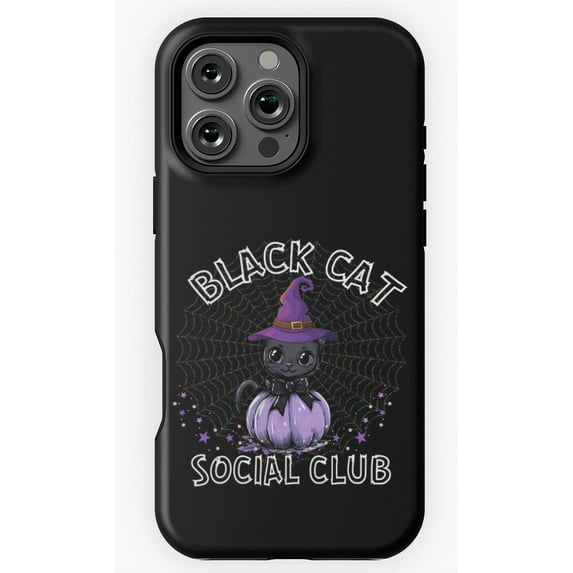 Black Cat Social Club Vintage Retro Art Phone Case iPhone Case 17 16 15 ...