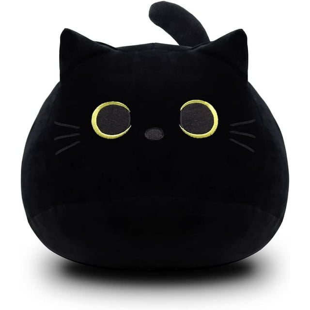 Walmart Black Cat Plush Toy, Soft Stuffed Animal Pillow, Cuddly 40cm ...