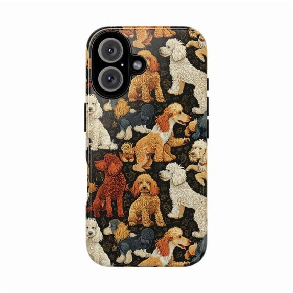 Poodles Dog Pattern Cute Case for iPhone 17 16 15 14 13 12 11 Pro Max ...