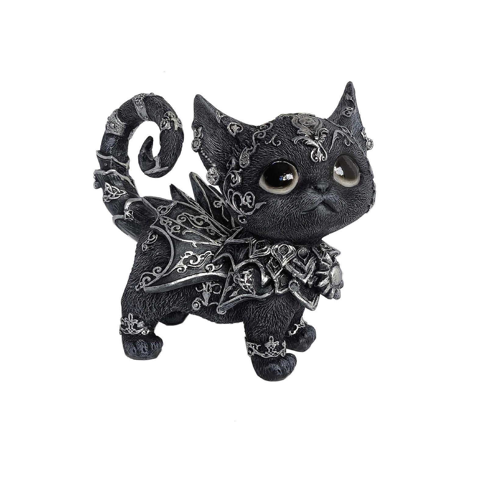Black Cat Statue, Vintage Steampunk Decorative, 1 Piece Resin Desktop ...