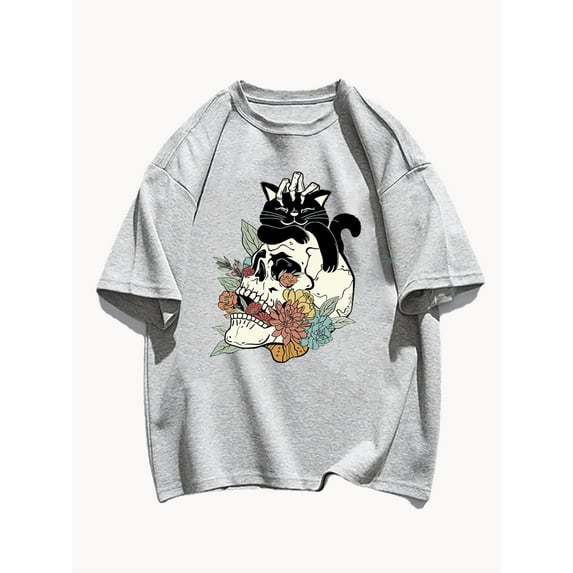 Black Cat T-Shirt - Walmart.com