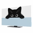 Black Cat TV Dust Cover 43 Inch, Cute Cat Cartoon Animal with Big Eye ...