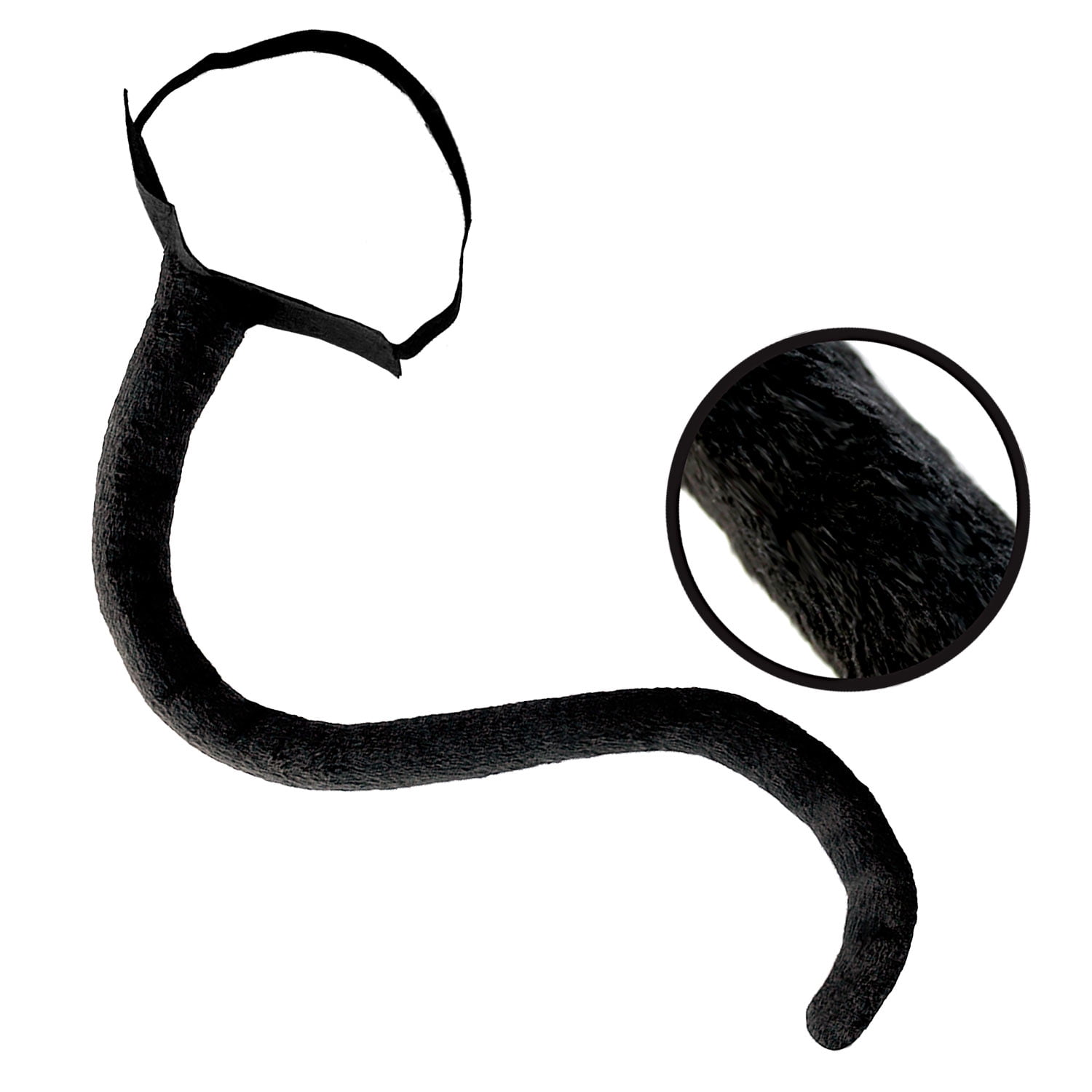 Black Cat Tail Costume Accessory, 28-inch Long Furry Tail for Costume ...