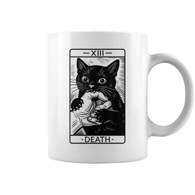 Black Cat Tarot Card Witchy Halloween Meme Coffee Mugs - Walmart.com