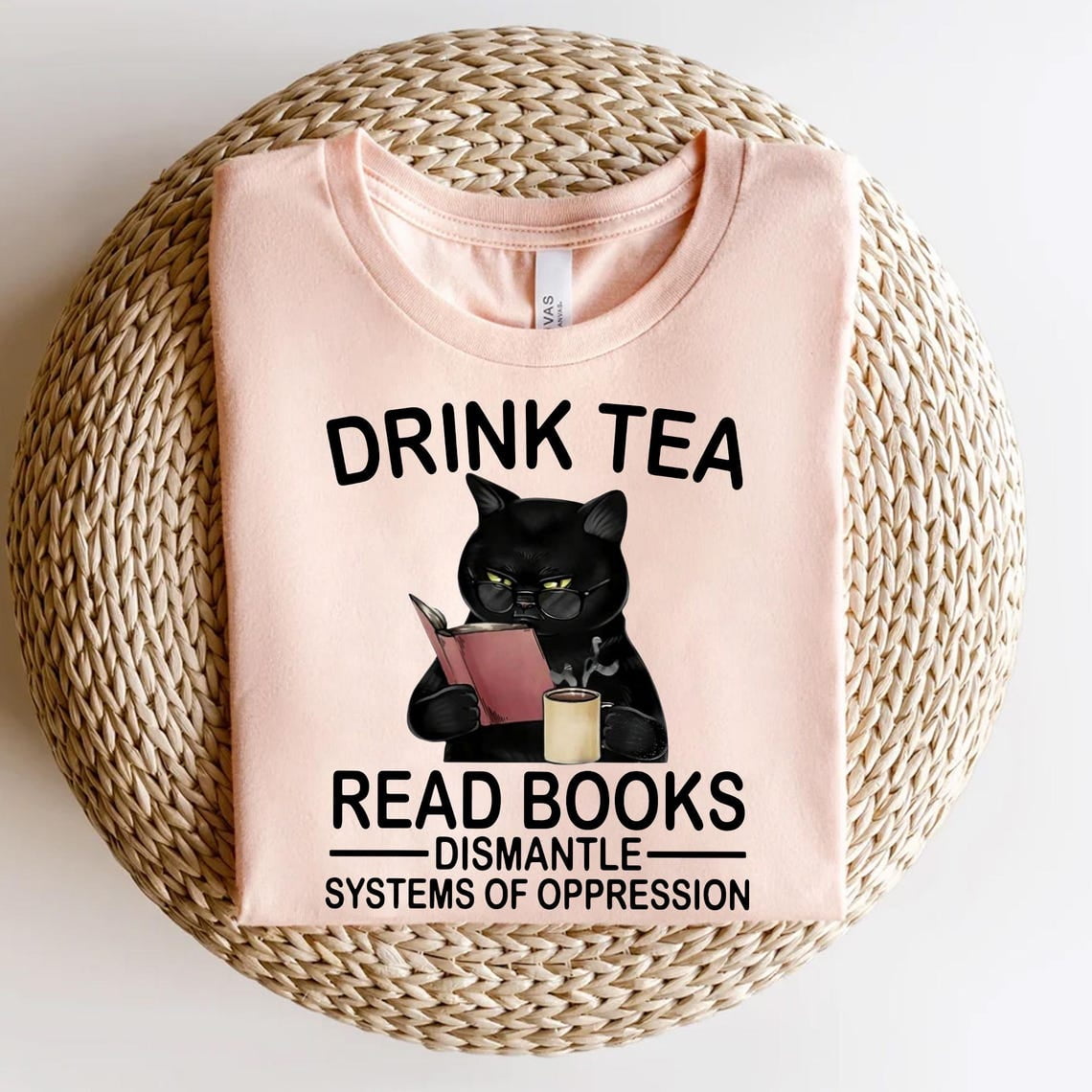 Black Cat Tea Lover T-Shirt: Feminist Social Justice Tee All Size S-5Xl ...