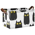 Black Cat Texture Collapsible Storage Bin Open Home Shelf Basket Water ...