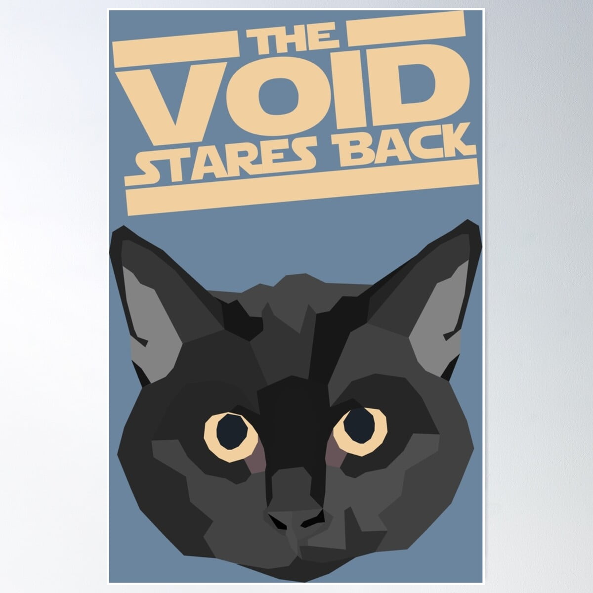 Black Cat - The Void Stares Back Poster Wall Art, Modern Wall Decor For Living Room Bedroom ...