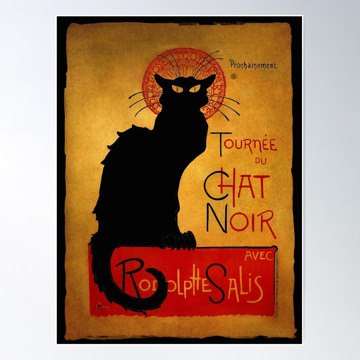 Black Cat Tour Poster Wall Art, Modern Wall Decor For Living Room ...