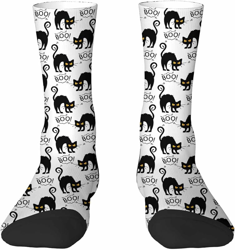 Black Cat Unisex Funny Socks Gifts for Women Mens Novelty Socks ...