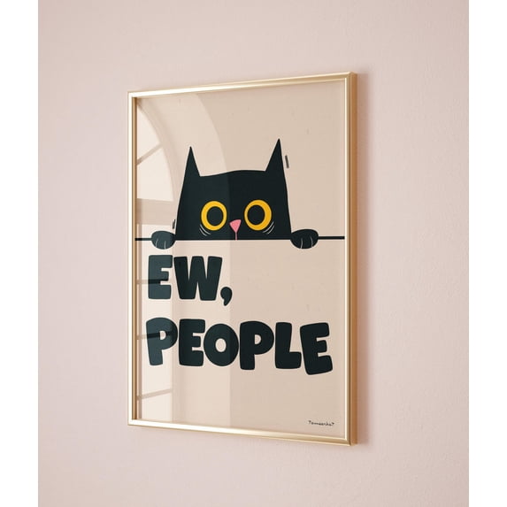 Black Cat Uplifting Wall Print, Unframed Paper Poster 24x36in - Walmart.com