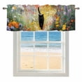 Black Cat Valances for Windows, Rod Pocket Kitchen Valance Curtains ...