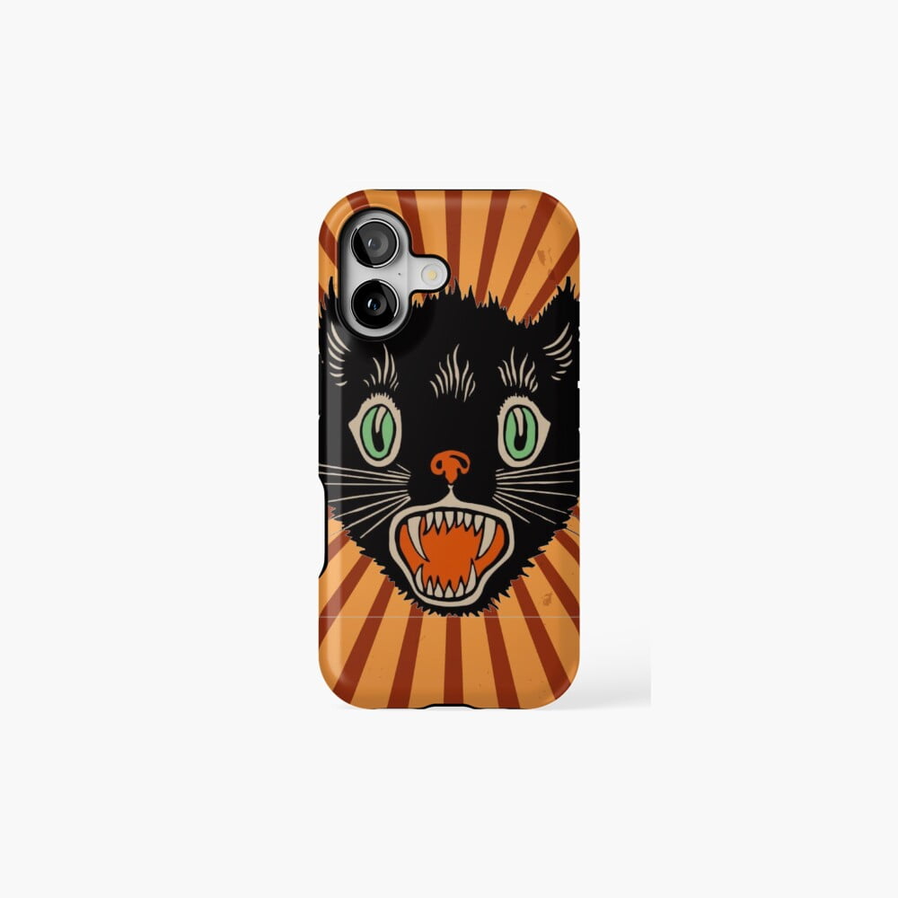 Black Cat Vintage Retro Halloween Cartoon Universal Phone Case for ...