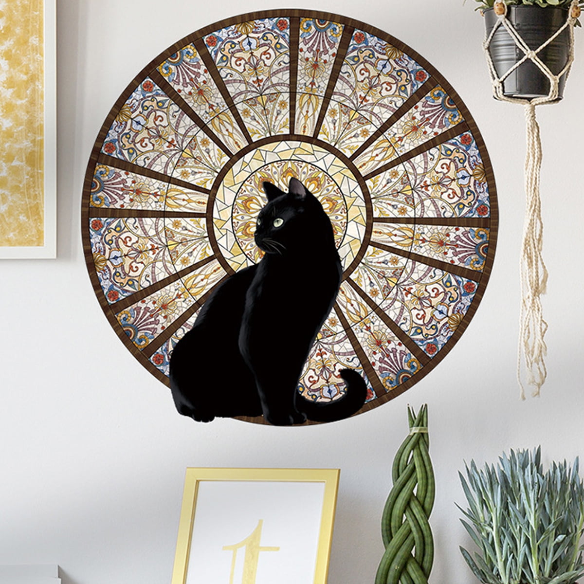 Black Cat Wall Stickers for Kids-Cat Wall Decals Bedroom Colored ...