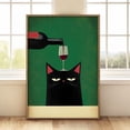 Black Cat Wine Grumpy Kitchen Poster Unframed Paper Print - Walmart.com