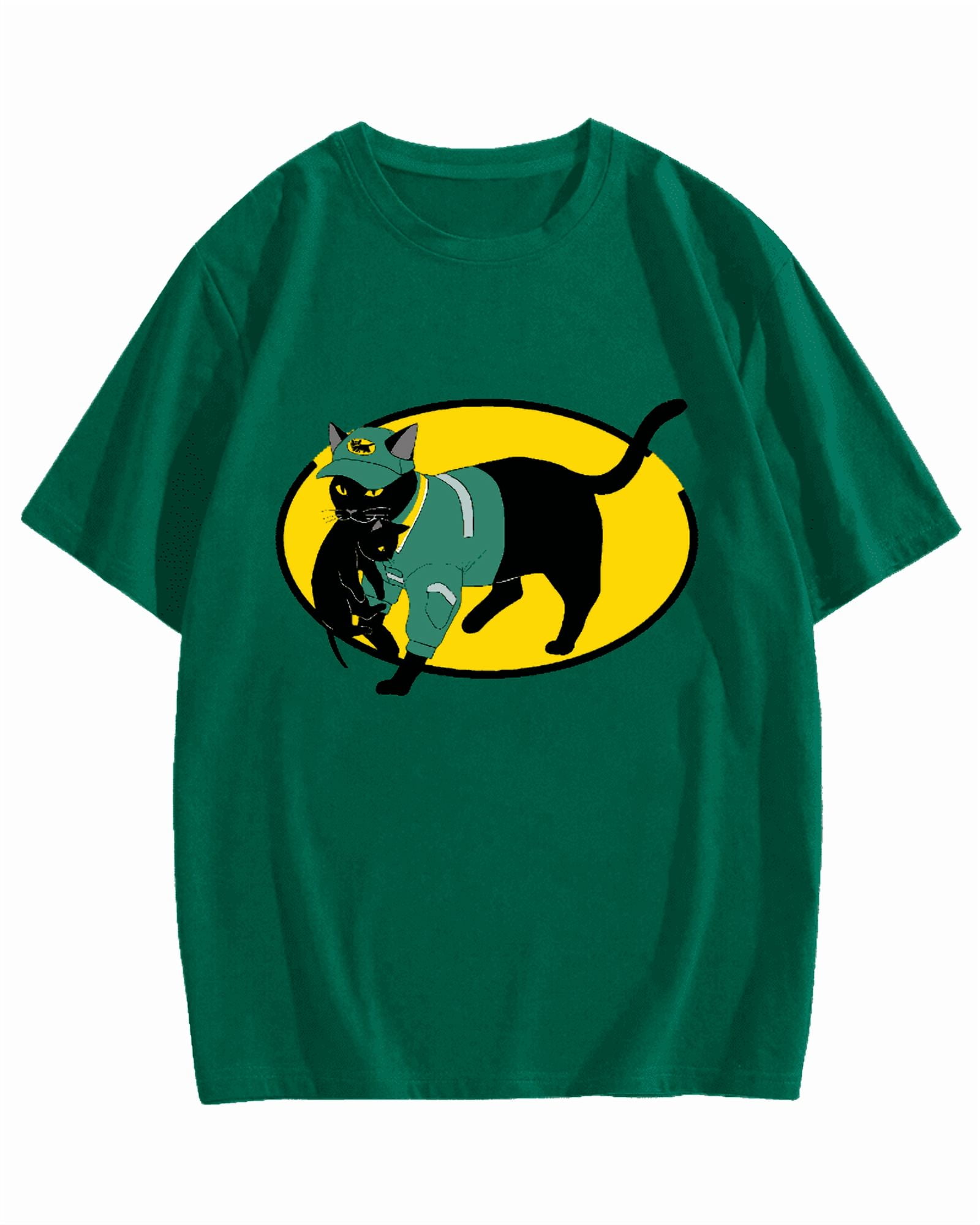 Black Cat Yamato Transport Cotton casual T-shirt - Walmart.com