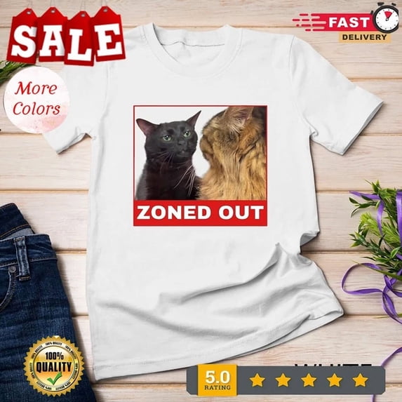 Black Cat Zoning Out Cat Zoning T-Shirt Unisex T-Shirt Birthday Gifts ...