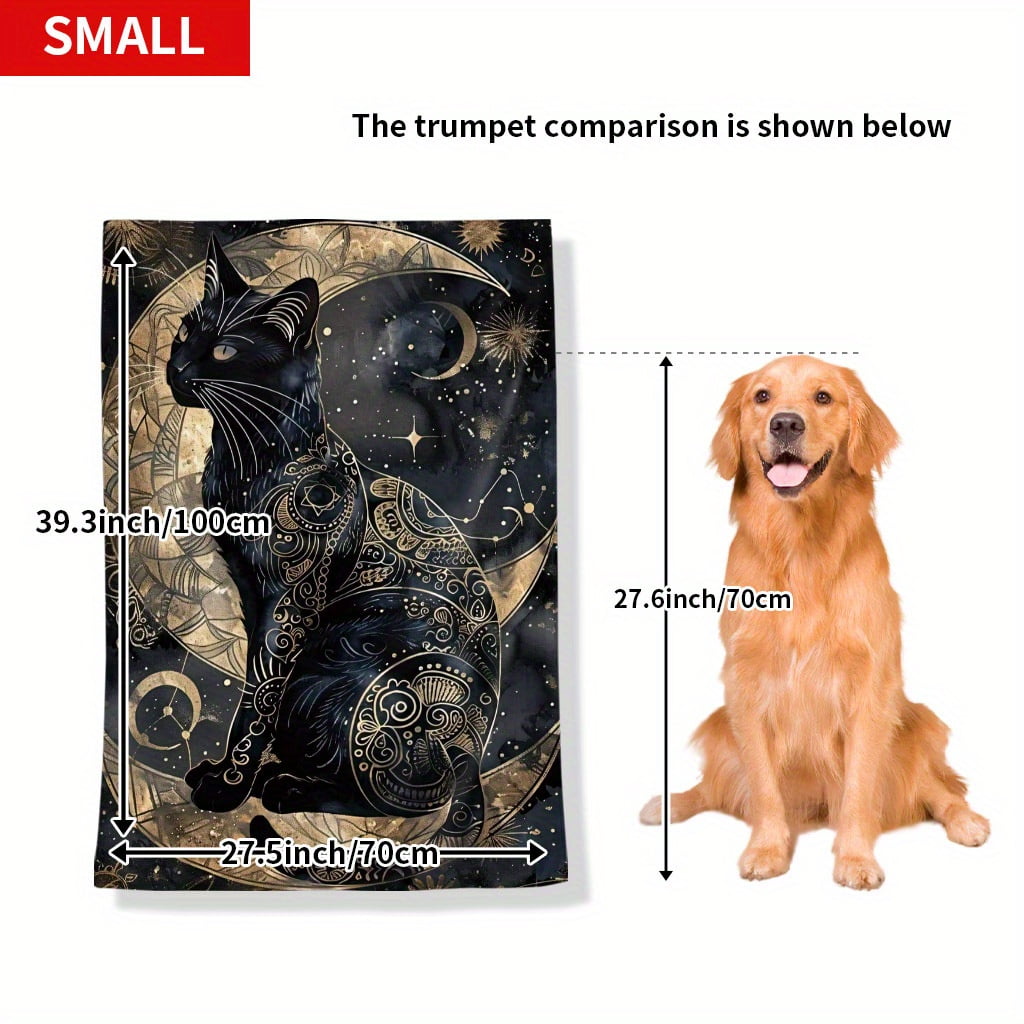 Black Cat and Moon Throw Blanket - Soft Flannel Fleece, Digital Print ...