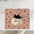 Black Cat in Bag Mouse Pad 9.44 x 7.87 Inches with Star Pattern for ...