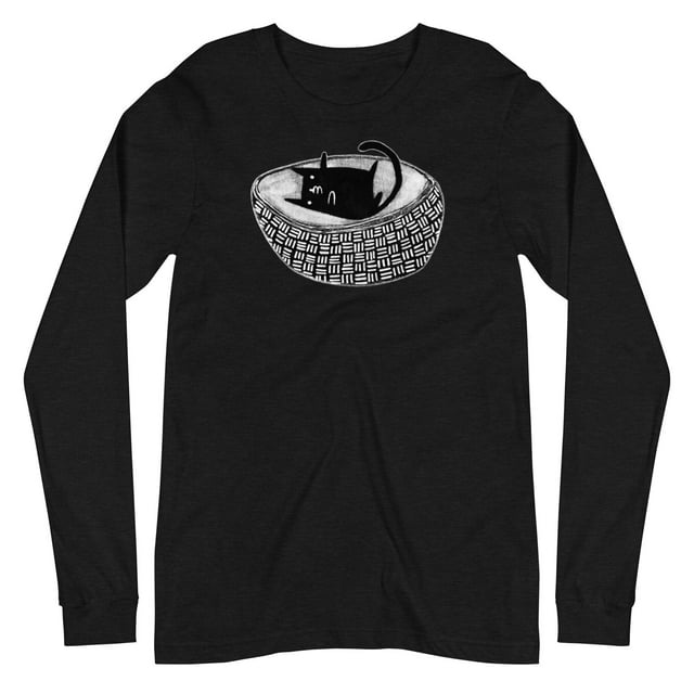 Black Cat in Basket Lounging Cats Cute Gothic Birthday Witchcore ...