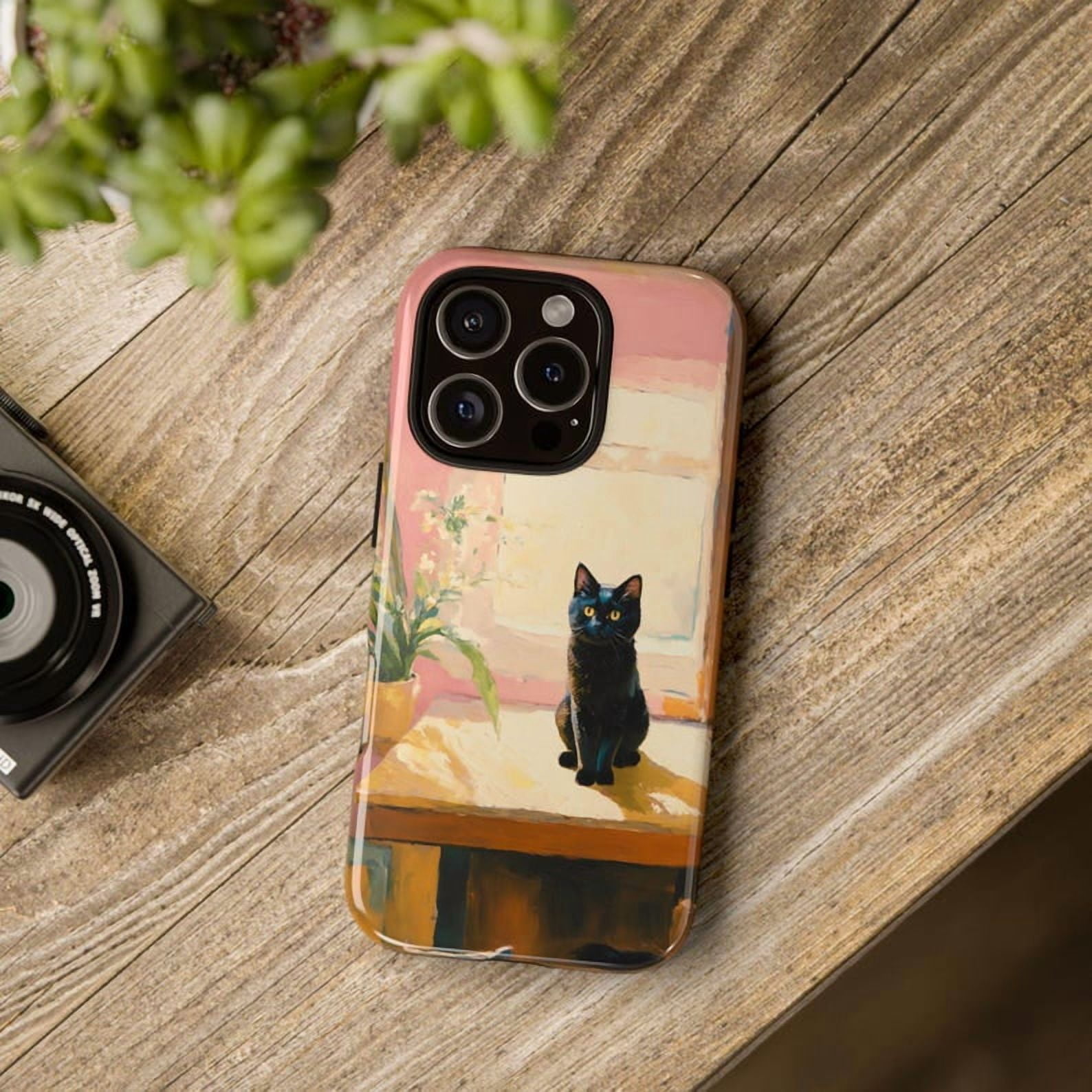 Black Cat in Sunlit Artist Studio Case Compatible with iPhone 11 ...