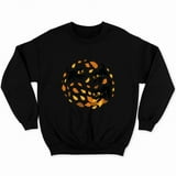 Black Cats Fall Season Playing In Autumn Leaves Themed Graphic Print ...