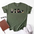 Black Cats Reading T-Shirt, Book Lover Cat Tee, Cozy Reader Gift ...