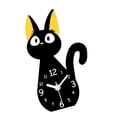 Black Cats Themed Quiet Wall Clock Modern Acrylic Construction Ideal ...