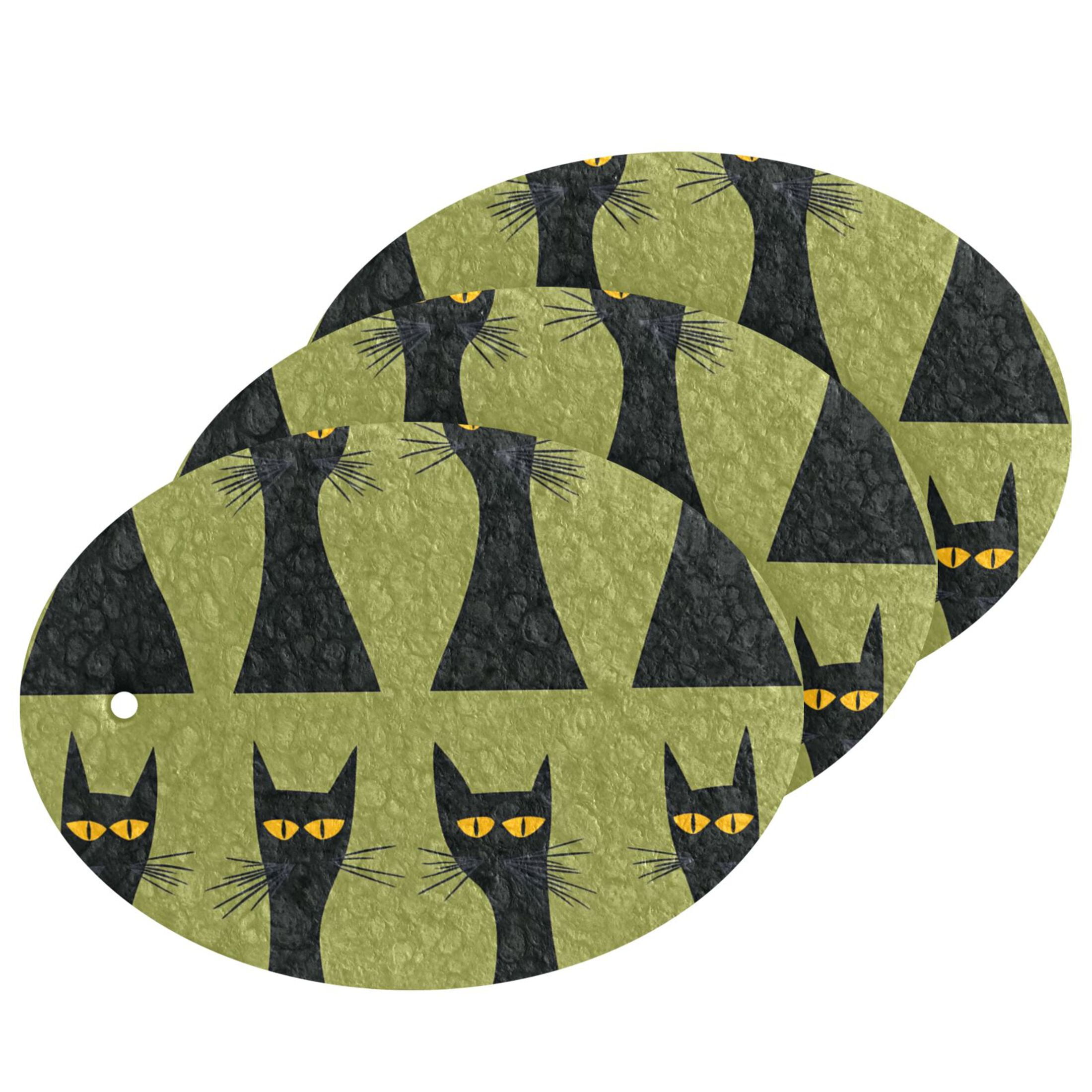 Black Cats and Green 3 Dish Sponges Bulk Delicate Clean Non Scratch ...