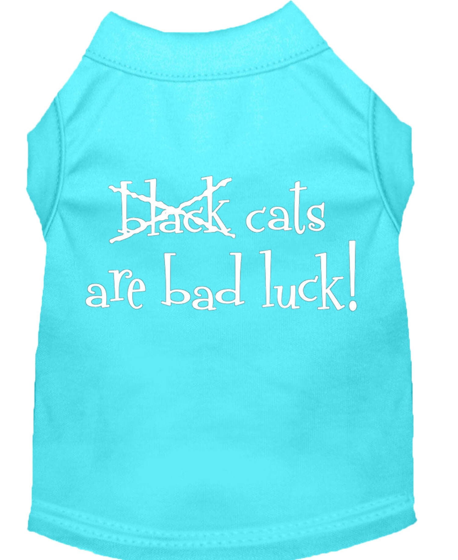 Pet Dog Cat Shirt Screen Printed, "Black Cats Are Bad Luck" - Walmart.com