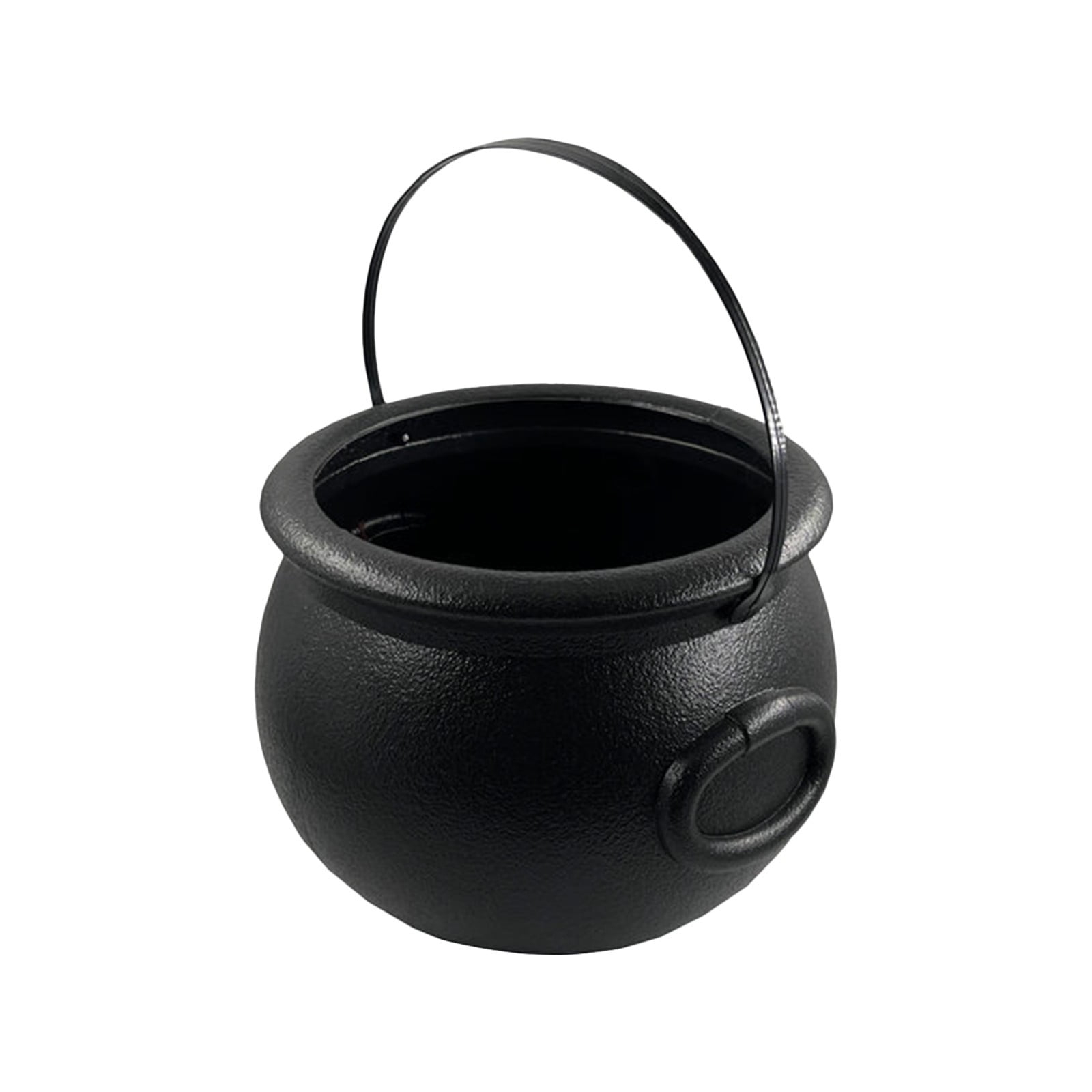 Black Cauldron Bucket – Halloween Plastic Cauldron, Candy Bowl, Large ...