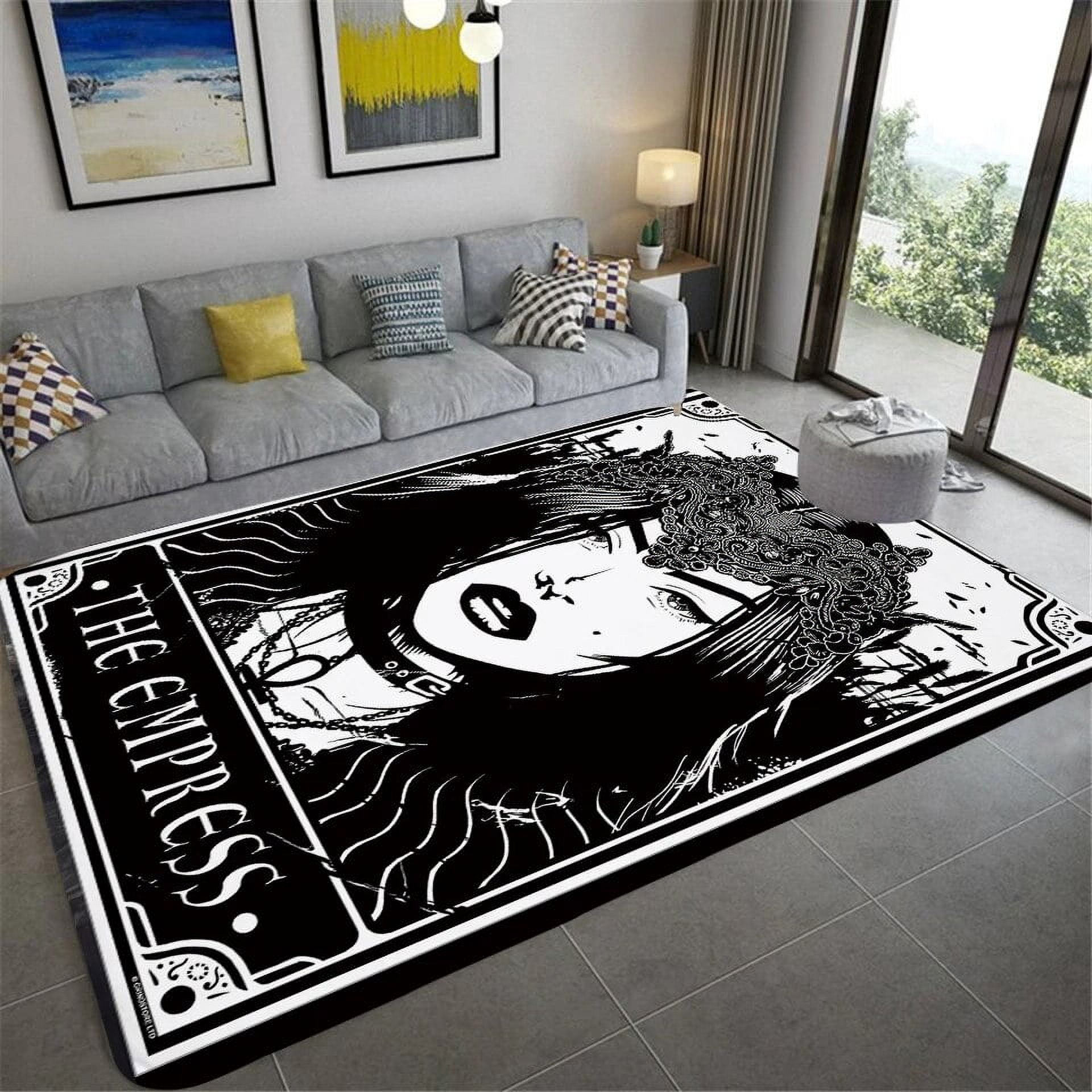 Black Celestial Snakes Carpet Area Rug Witch Gothic Pagan Wiccan Tarot ...