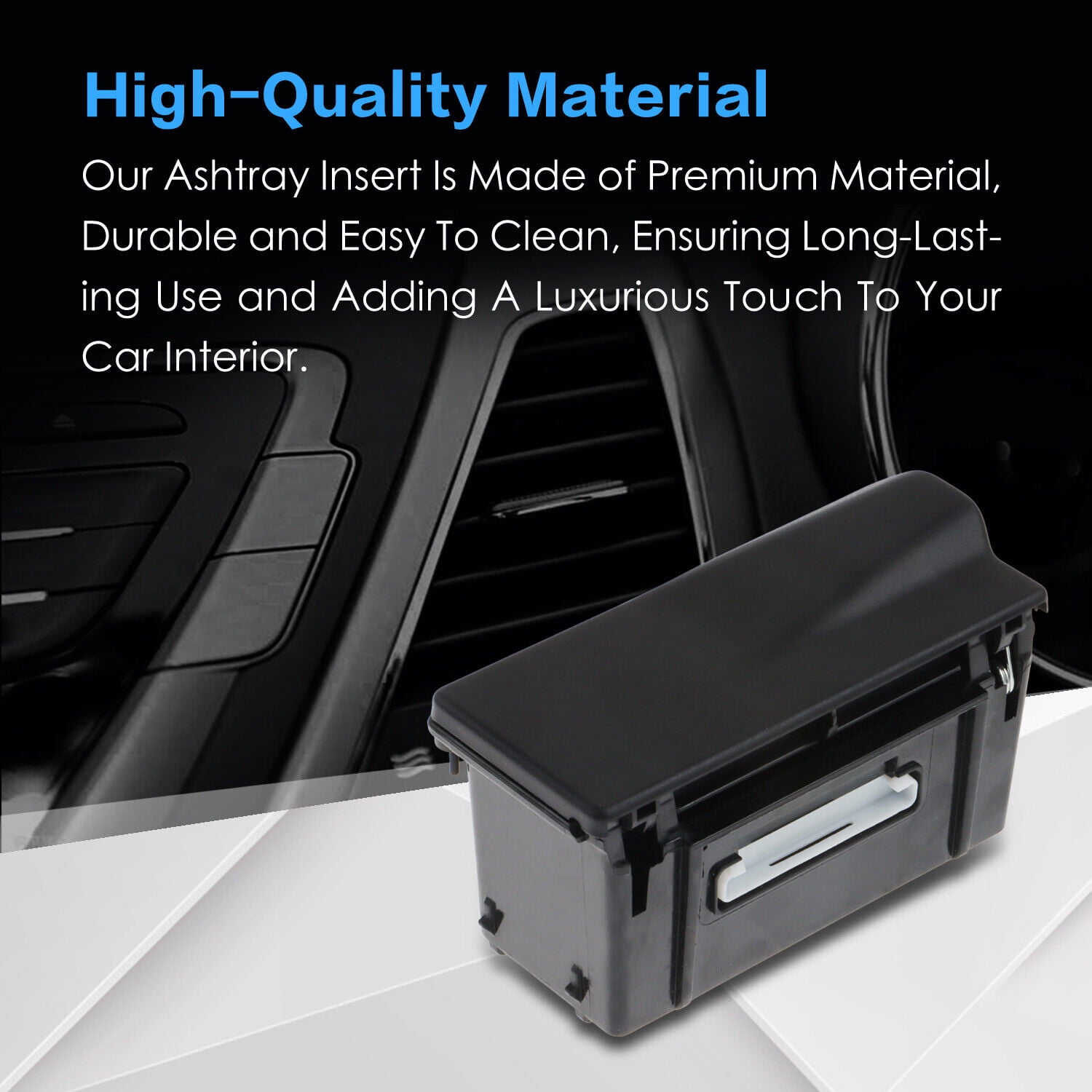 Black Center Console Ashtray Insert for 2015-2019 Mercedes-Benz W292 ...