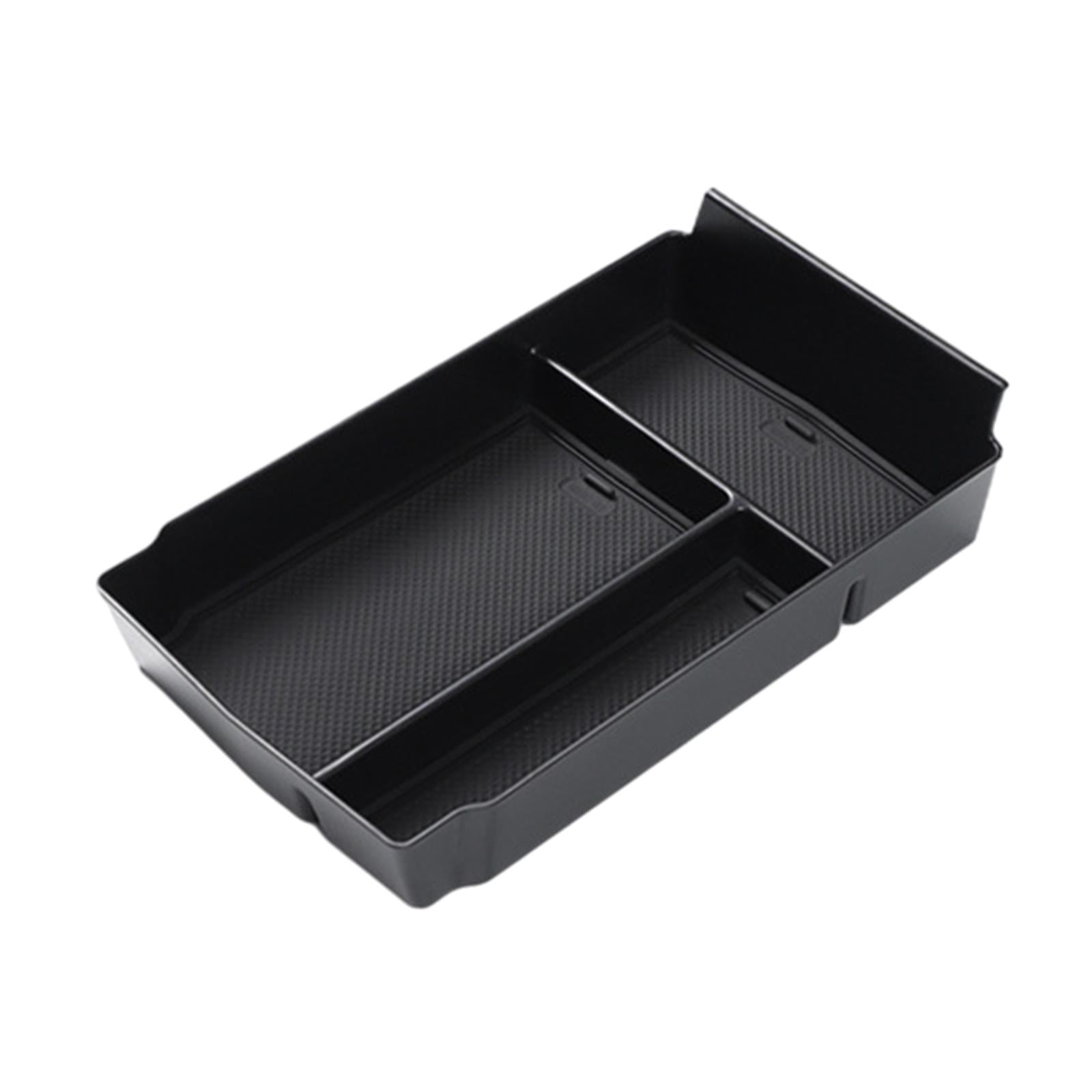 Black Center Console Organizer Armrest Storage Box Secondary Insert ...