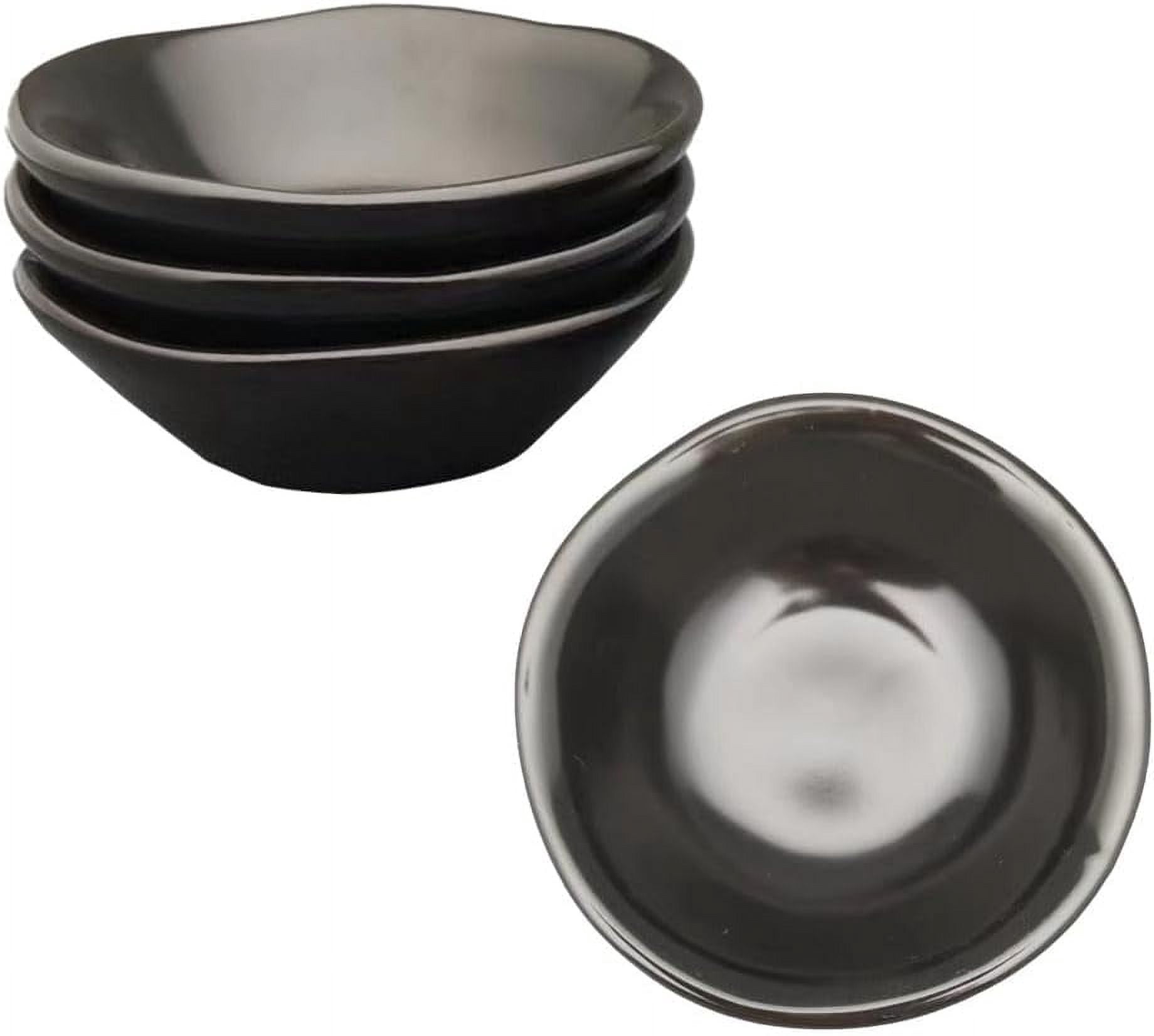 Black Ceramic Dipping Sauce Dishes,Matte Black Sushi Soy Sauce Dipping ...