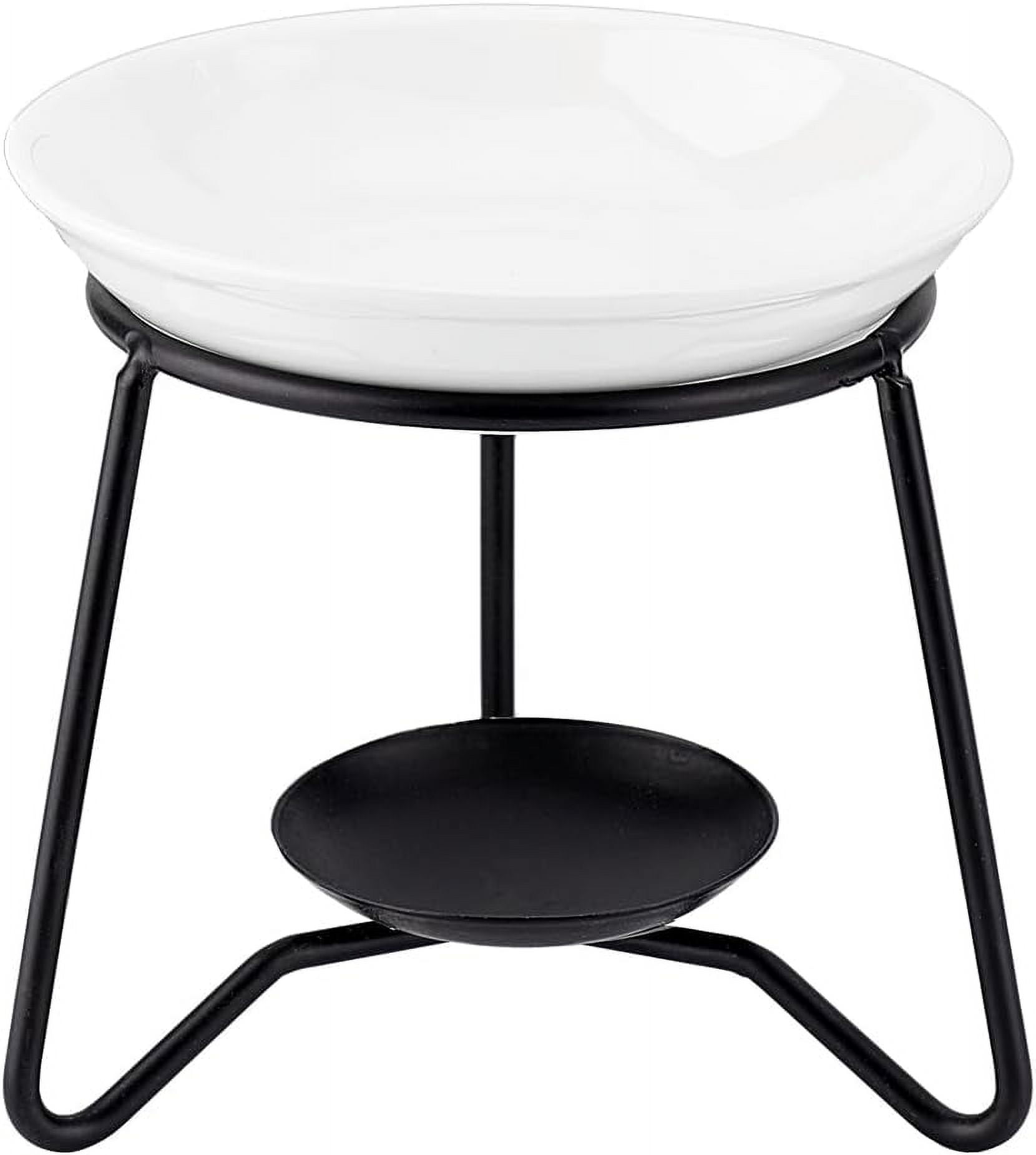 Black Ceramic Tealight Candle Holder Oil Burner Wax Melt Essential Oil ...