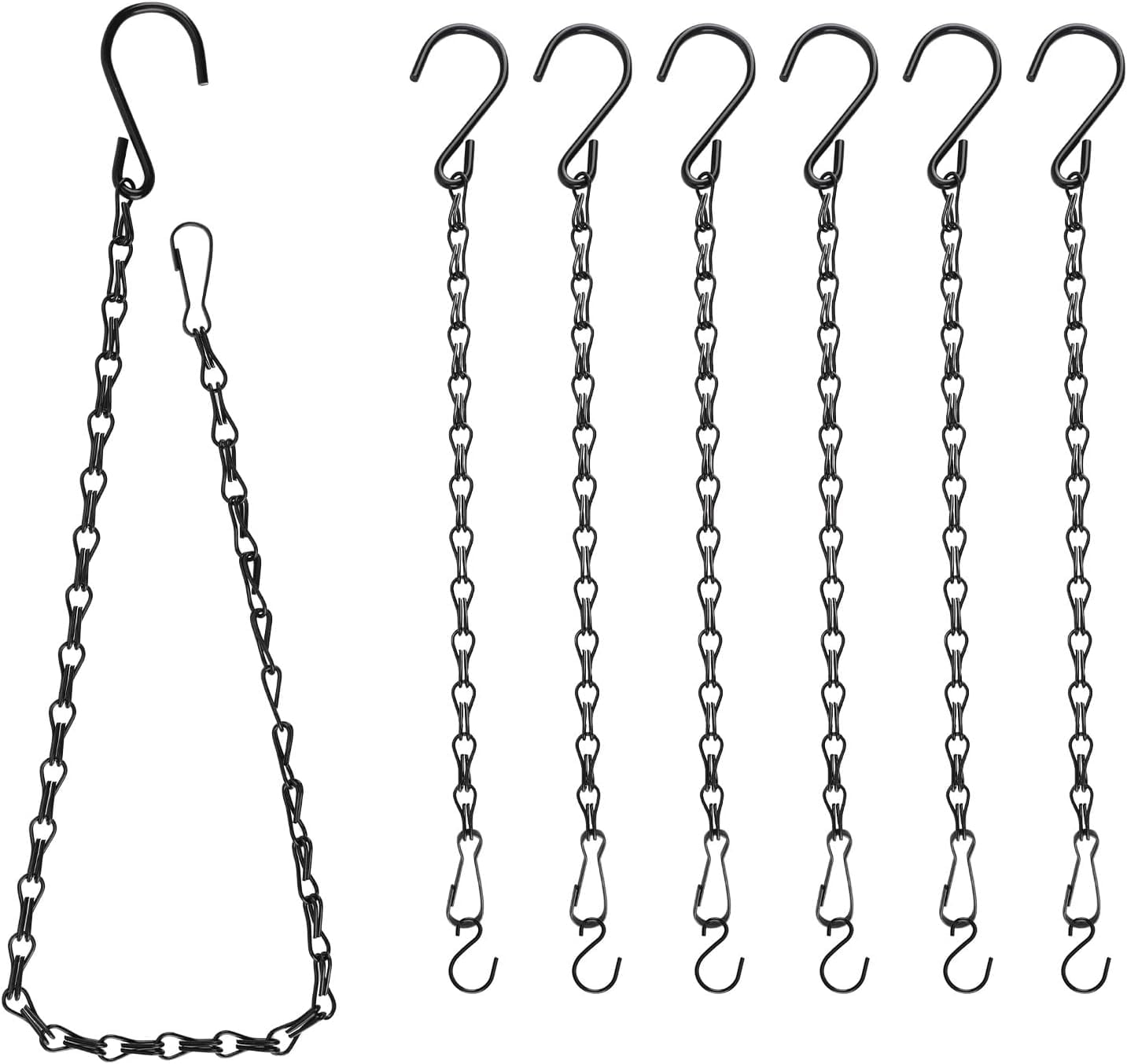 Black Chain for Hanging Plants, 6 PCS Small Chain for Hanging Basket ...
