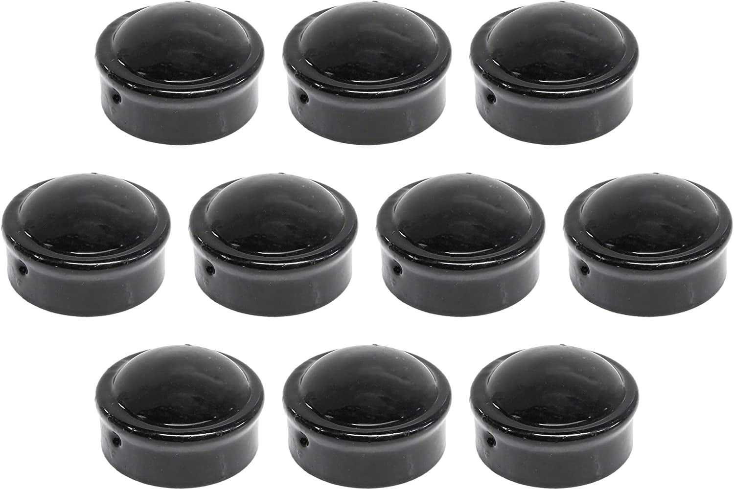 Black Chain Link Fence 1 5/8" Round Dome External Post Caps | Steel ...
