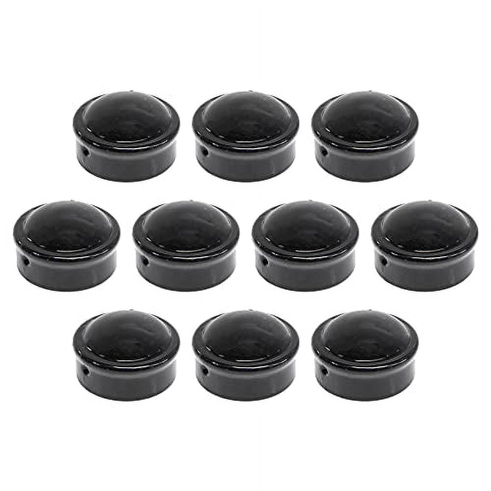 Black Chain Link Fence 5/8" Round Dome External | | Chain Link Caps ...