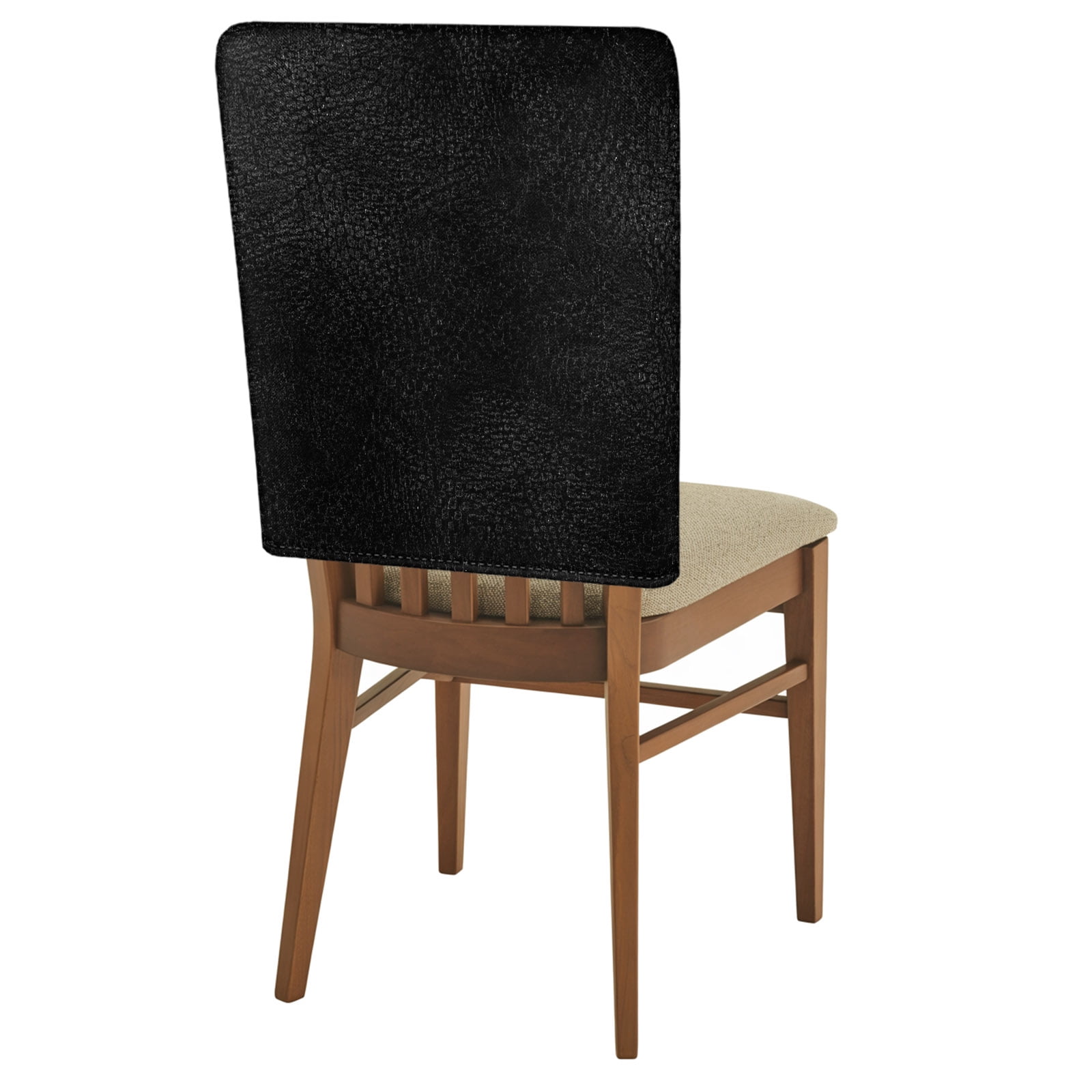 Black Chair Back Covers Set of 8 Modern Minimalist Classic Black Solid ...