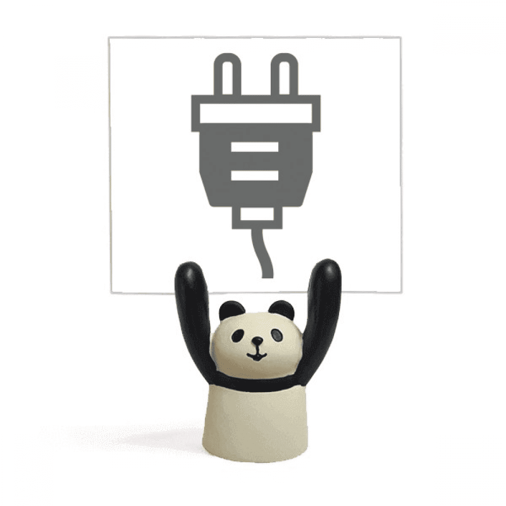 Black Charging Cable Plug Socket Pattern Memo Holder Cartoon Animal ...