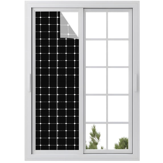 Black Checkered Window Privacy Film, Modern Minimalist Geometric Grid ...