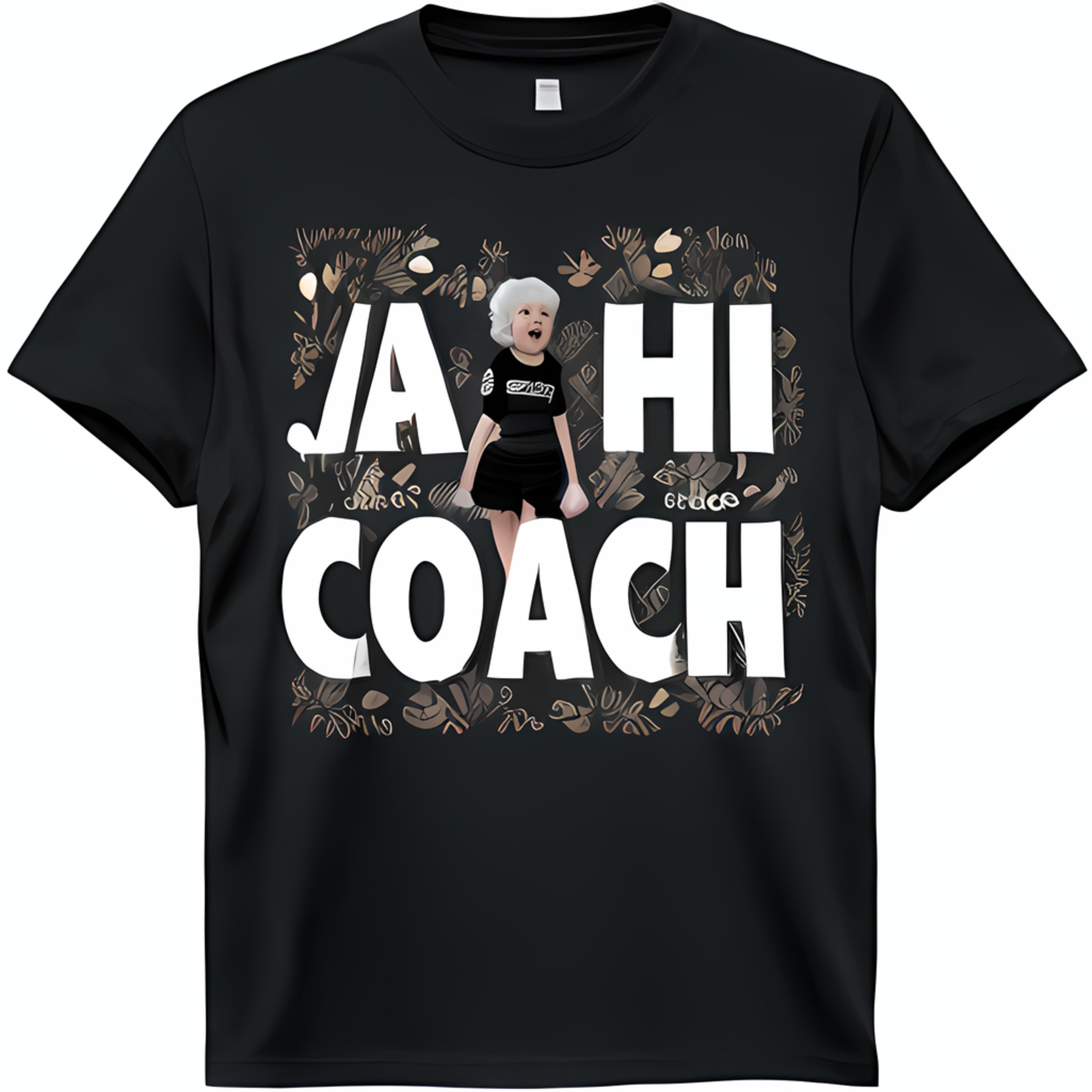 Black Cheerleading T-Shirt with Bold JA HI Graphic & Cheerleader Image ...