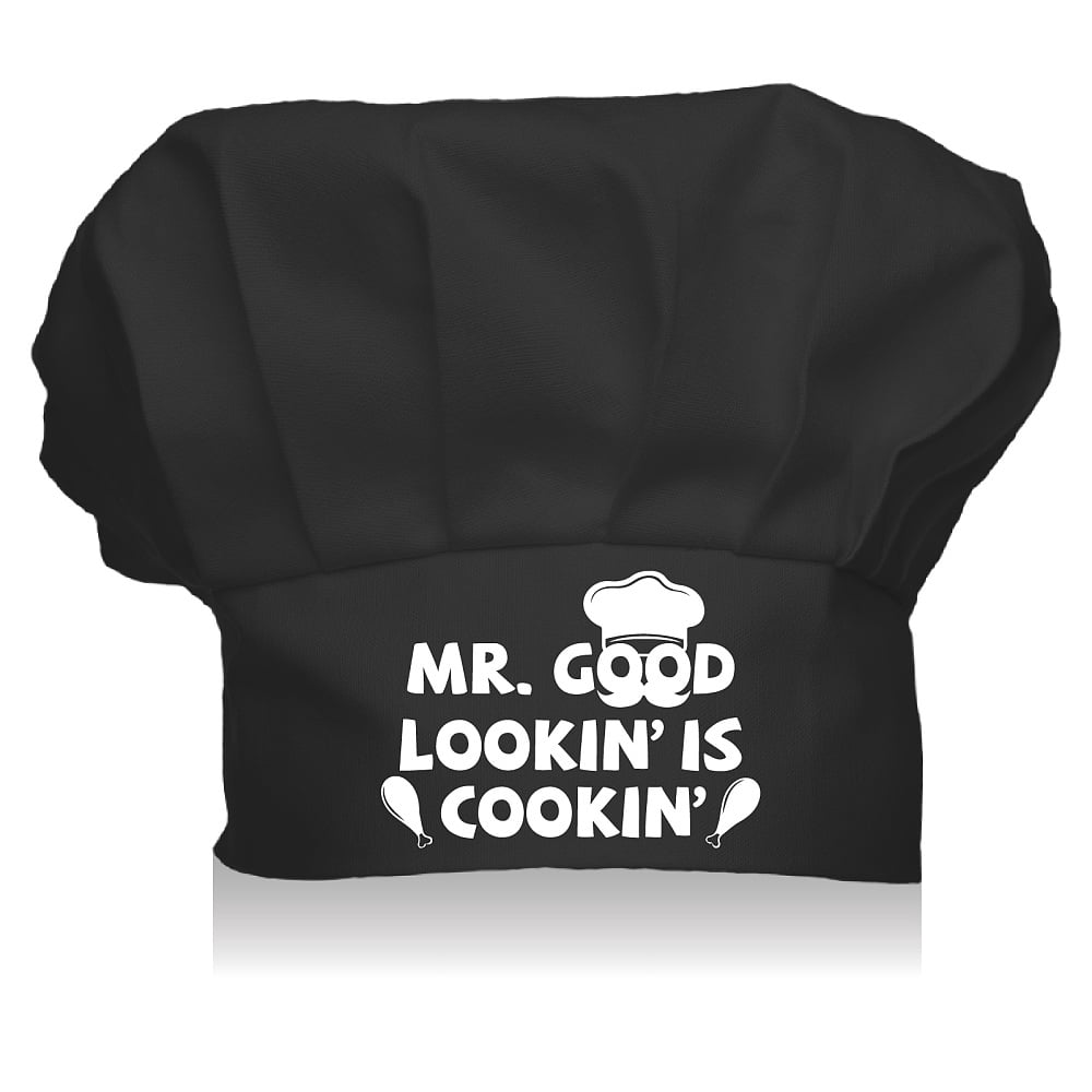 Black Chef Hat Adults Adjustable Baker Hat Kitchen Catering Wear ...