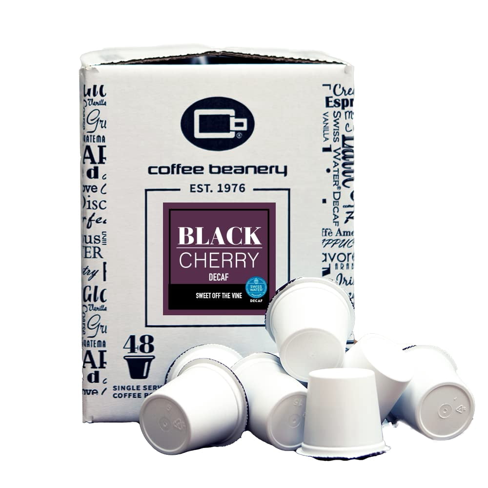 Black Cherry Decaf Coffee Pods by Coffee Beanery | 48ct Bulk Flavored ...